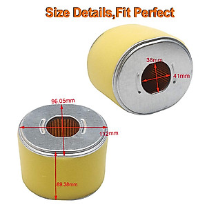 HIFROM Replace Pack of 5 GX390 Air Filter, Air Filter Replacement for Honda 17210-ZE3-010, 17210-ZE3-505 GX340 GX390 11HP & 13HP Engine, 17210-ZE3-010 Air Filter,17210-ZE3-505 Air Filter