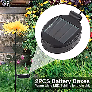 SYCOOVEN 2 Pack Solar Replacement Top Solar Lantern, Replacement Solar Light Parts for Outdoor Hanging Lanterns Garden Patio Walkway Yard