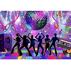 70s Disco Party Backdrop Disco Party Decorations Disco Backdrop Disco Ball Backdrop Disco Wall Backdrop Retro Photography Photo Booth Background for Disco Birthday Party Supplies 59x39in (Colorful 1)