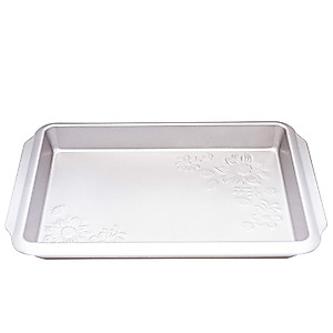 Roasting Pan, Cookie Sheet, Non Stick Bakeware, Silver Finish Baking Tray, 13" x 9" Broil Pan by Imperial Home