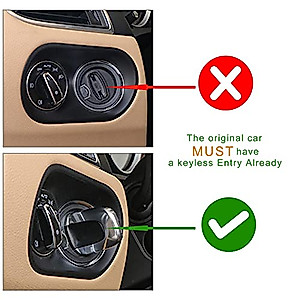 Luxury Red Entry and Drive for Porsche 911, Keyless Enter Cover with Logo for Porsche (Cayenne Panamera Macan)