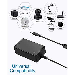 ALITOVE 12V 3A Power Supply Adapter 100~240V AC to DC 12 Volt 3 Amp 36W Converter 12 vdc 3000mA 2.2A 2.4A 2.5A 2.8A Available 5.5mm x 2.5mm 2.1mm for LED Strip Light CCTV Security Camera Router