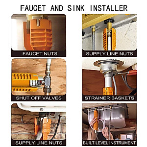 IRmm (8-in-1 Faucet and Sink Installer, Multi-purpose Wrench Plumbing Tool for Toilet Bowl/Sink/Bathroom/Kitchen Plumbing and More