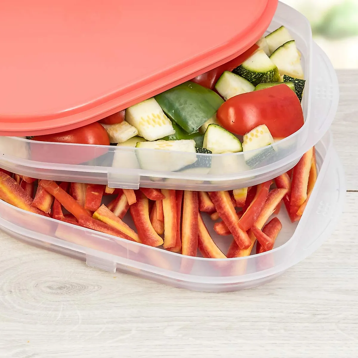 Tupperware Fridge Stackable Low 1pc - Pink, Modern Functional, 450ml