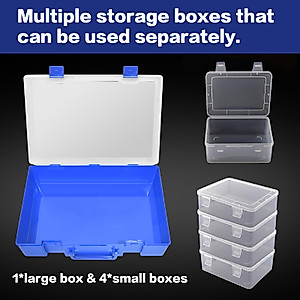 ALCYON 1600+ Baseball Card Storage Box, Sports Cards Holder Organizer Hard Plastic Display Case Compatible with Baseball/Football/for MTG/for PM for Collector (blue)