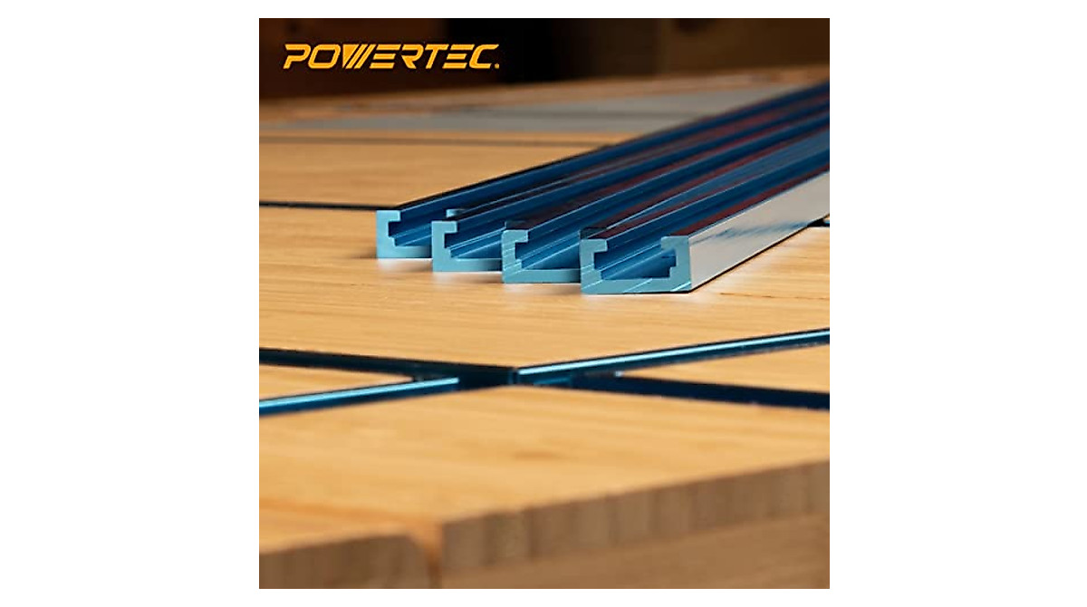 POWERTEC 36" Double-Cut T-Track - Versatile Woodworking