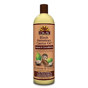 OKAY | Black Jamaican Castor Oil | Leave-In Conditioner for All Hair Types| Repair - Moisturize - Grow Healthy Hair | With Argan Oil & Shea Butter | Free of Parabens, Silicones, Sulfates | 33.8 oz