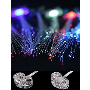 30 Pack LED Lights Hair Light-Up Fiber Optic LED Hair Barrettes Extensions Light Flashing Fiber Optic Hair Braid Barrettes Hair Clips for Party Favors Festival Party Bar Concert