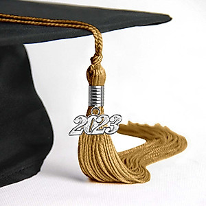Endea Graduation Single Color Tassel with Silver Date Drop (Antique Gold, 2023)