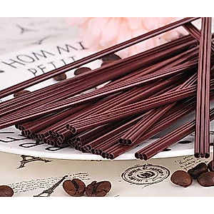 WOIWO 100Pcs Disposable Coffee Sucker Straws, Drinking Straws Hot Drinks Stirring Rods