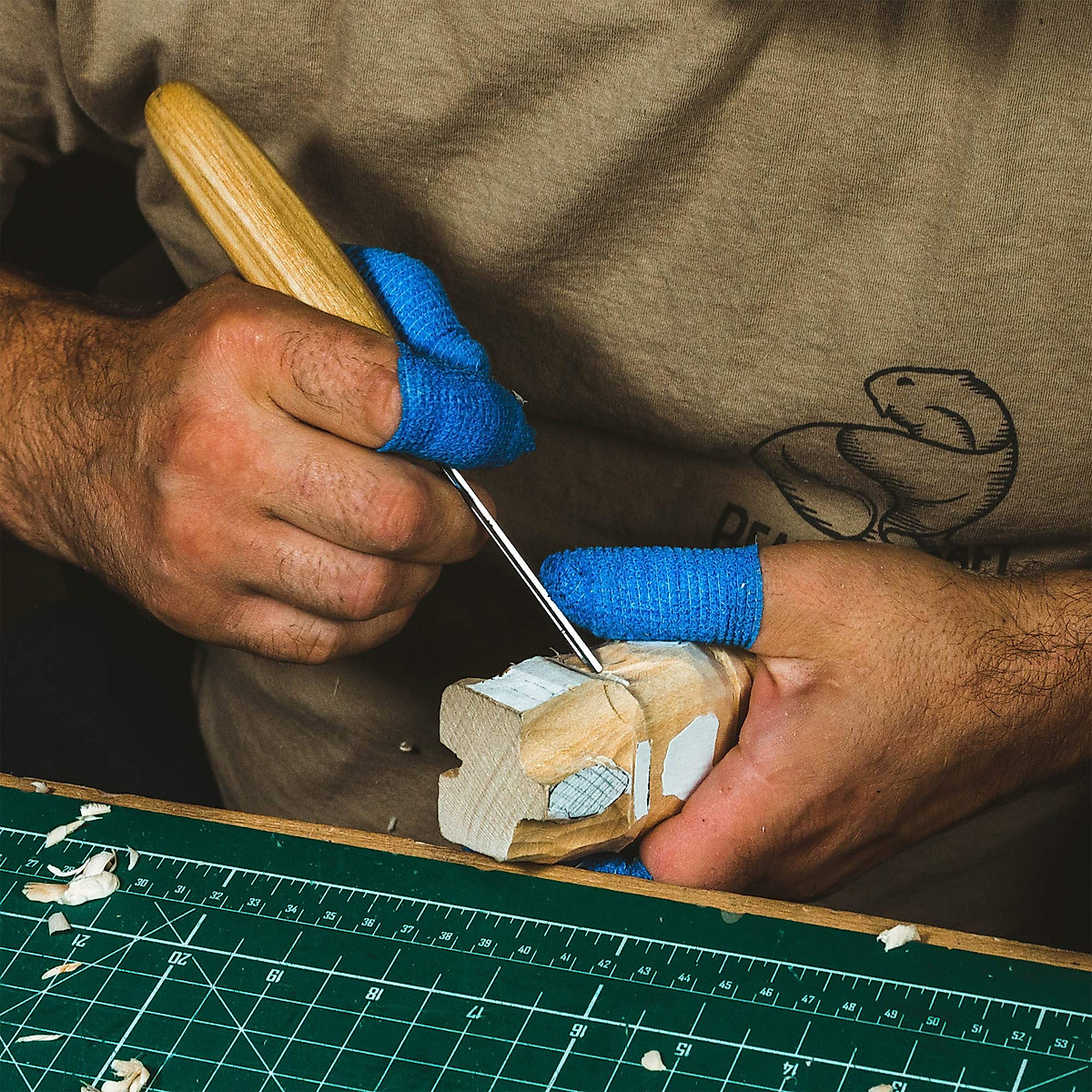 BeaverCraft Cut Resistant Tape Adherent Wrap Tape No-Cut Tape for Wood Carving and Whittling NCT6 6pcs