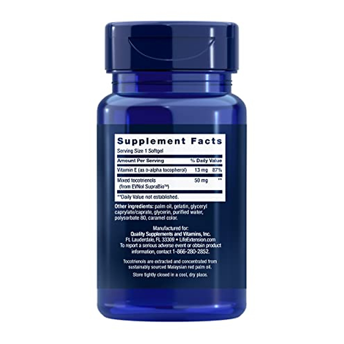 Life Extension Super Absorbable Tocotrienols – Vitamin E D-alpha tocopherol Supplement For Healthy Brain, Hair, Skin, Eye and Immune System – Gluten-Free, Non-GMO – 60 Softgels
