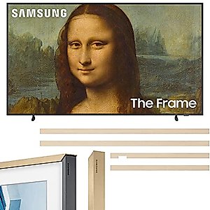 SAMSUNG QN32LS03BB 32 inch The Frame QLED 4K UHD Quantum HDR Smart TV (2022) Bundle 32" The Frame Customizable Bezel Beige