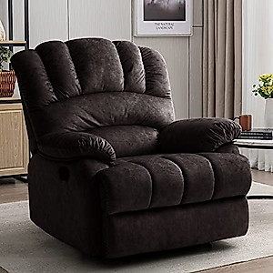 COOSLEEP Large Recliner Chair for Adults,Single Recliner Chair Big and Tall for Living Room,Breathable Fabric Manual Sofas