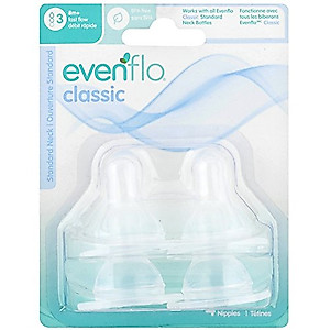 Evenflo Classic Fast Flow Silicone Nipples 4 ea ( Pack of 2)