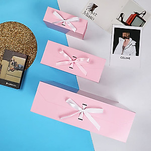 Pink Large Gift Box 13x11x5.3 Inches, Gift Box with Ribbon, Gift Box with Lid Magnetic Closure, Christmas Gift Box, Rectangle Collapsible Gift Boxes for men shoes (Pink)