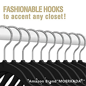 MOERKADA Big Clothes Hangers 50pack Non-Velvet Thin Plastic Hangers for Clothes -Heavy Duty Coat Hanger Set -Space-Saving Closet Hangers,Functional Non-Flocked Hanger