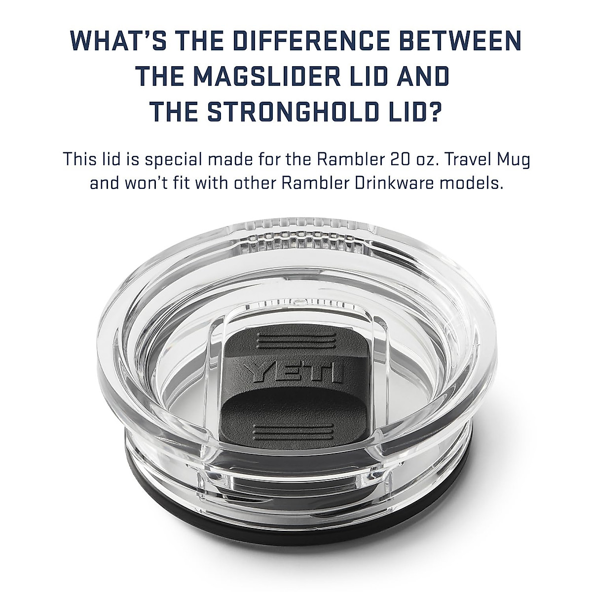 YETI Rambler 20 oz Travel Mug, Stainless Steel, Vacuum Insulated with Stronghold Lid, Rescue Red