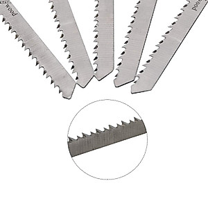 Jigsaw Blades MASO 5 PCS T101BR T-Shank Jig Saw Blade Universal Jig Blade Assortment For Cutting Metal Wood PVC and More - fit Bosch, Dewalt, Hitachi, Makita, Festool etc