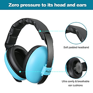 ProCase Baby Headphones for Noise, NRR 22 dB Baby Ear Muffs Noise Protection for Airplane Sleep, Baby Noise Cancelling Headphones, Infant Toddler Ear Protection for 3 Months to 2 Years -Blue
