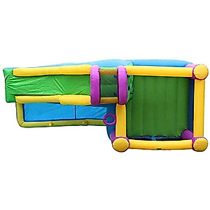 Multifunctional Trampoline/Children Slide/Inflatable Castle and Slide,/Outdoor Playground/Home Square Trampoline/Best Gift for Children Color 230 485 223Cm