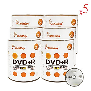 Smart Buy 3000 Pack DVD+R 4.7gb 16x Logo Blank Data Video Movie Recordable Disc, 3000 Disc 3000pk