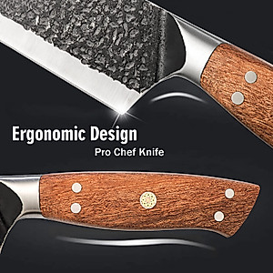 WLQiu Chef Knife, 8 Inch Professional Kitchen Knife,High Carbon Stainless Steel Ultra Sharp Knife, Chefs Knives with Ergonomic Handle