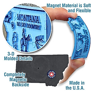 Montana Small State Magnet by Classic Magnets, 2.3" x 1.5", Collectible Souvenirs Made in The USA