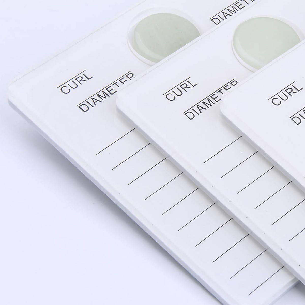 HERSQUEEN 2-in-1 Eyelash Extensions Adhesive Glue Pallet Holder With Jade Stone Acrylic Lash Tile Hand Plate Lash Pallet White Lash Tray Holder Display