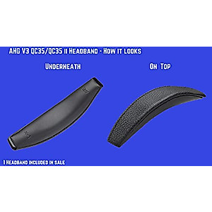 AHG Replacement QC35 Headband / QC35 ii Headband pad Cushion Cover. Compatible with Bose QuietComfort 35 Headphones (QC35) and Bose QuietComfort 35 ii Headphones (QC35 II) (Black)