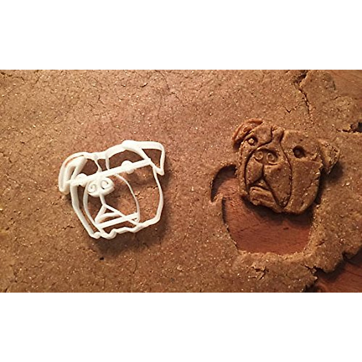 Pitbull Cookie Cutter and Dog Treat Cutter - Dog Face