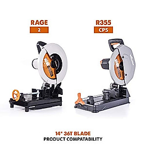 Evolution RAGE355BLADE- 14” Multi-Material Blade , Silver