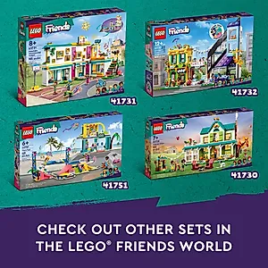 LEGO Friends Skate Park Set 41751, Skateboard Toys for Girls and Boys Ages 6 Plus, Mini-Doll Playset with Toy Scooter and Wheelchair, Birthday Gift Idea for Creative Play