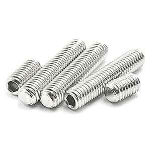 #6-32 UNC Flat Point Set Screws Hex Socket Grub Screws Pack of 100-Pieces (#6-32 x 1/2")