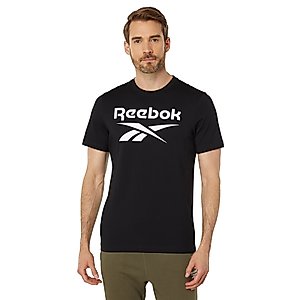 Reebok Men's Standard Big Logo Tee, Black, Large