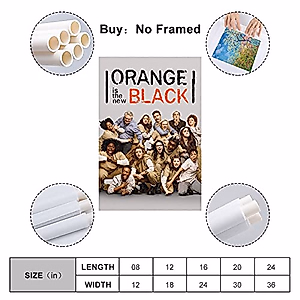 Classic TV Series Posters Orange is The New Black Wall Art (2) Paintings Room Decoration Aesthetic Gifts08x12inch(20x30cm)