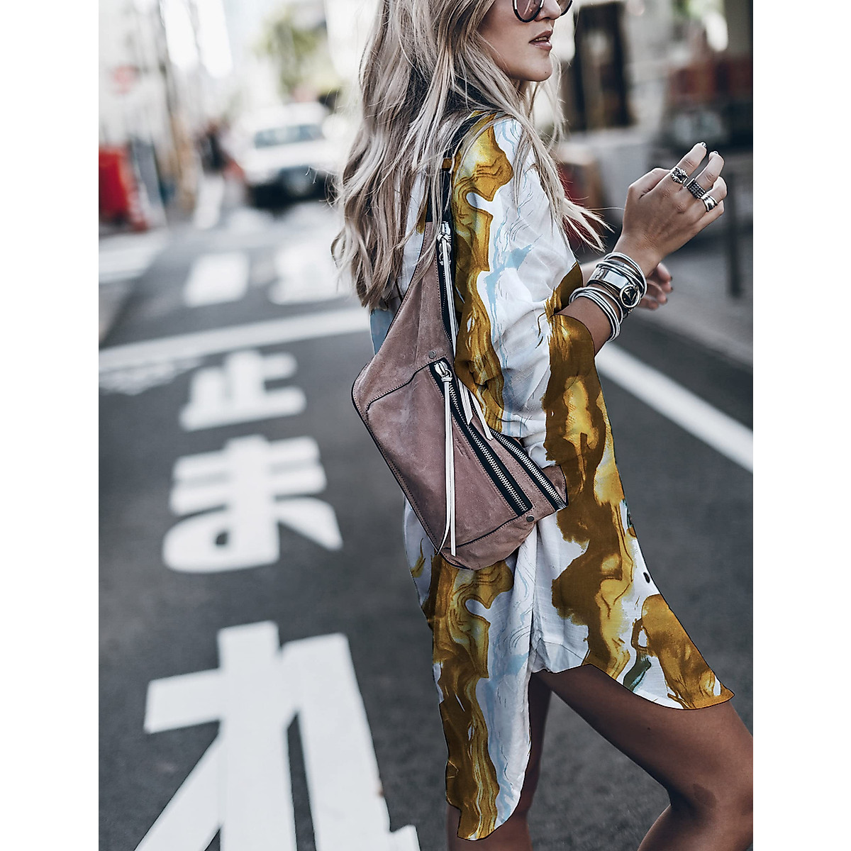 Women’s Swimsuit cover up,Silky Button Down Shirt Midi Dress Kimono,Summer Bathing Suit Beach coverups for women (CP-Aline) (Yellow Tie-dye, Small)