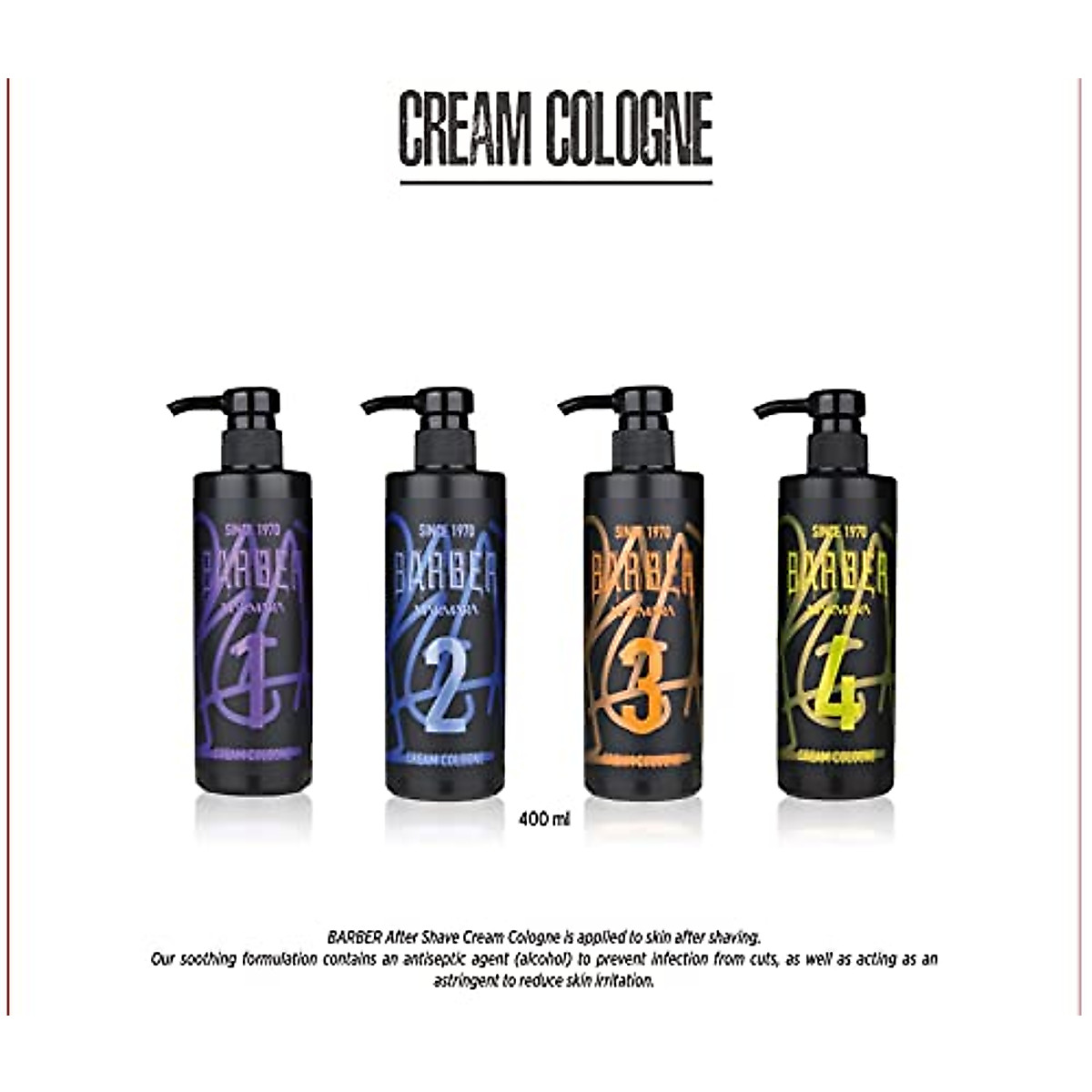 barber marmara No.3 Mini Eau de Cologne Pump Spray for Men (1 x 50 ml) Aftershave Men - Fragrance Water for On the Go - Men's Travel Size - 70° Alcohol | Fragrance Bottle with Atomiser