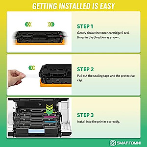 S SMARTOMNI Compatible Toner Cartridges Replacement for Canon 054 054H CRG-054H High Yield use for Canon Color imageCLASS LBP620 LBP622Cdw LBP623Cw MF640C MF641Cw MF642Cdw MF644cdw MF645Cx 4 Packs
