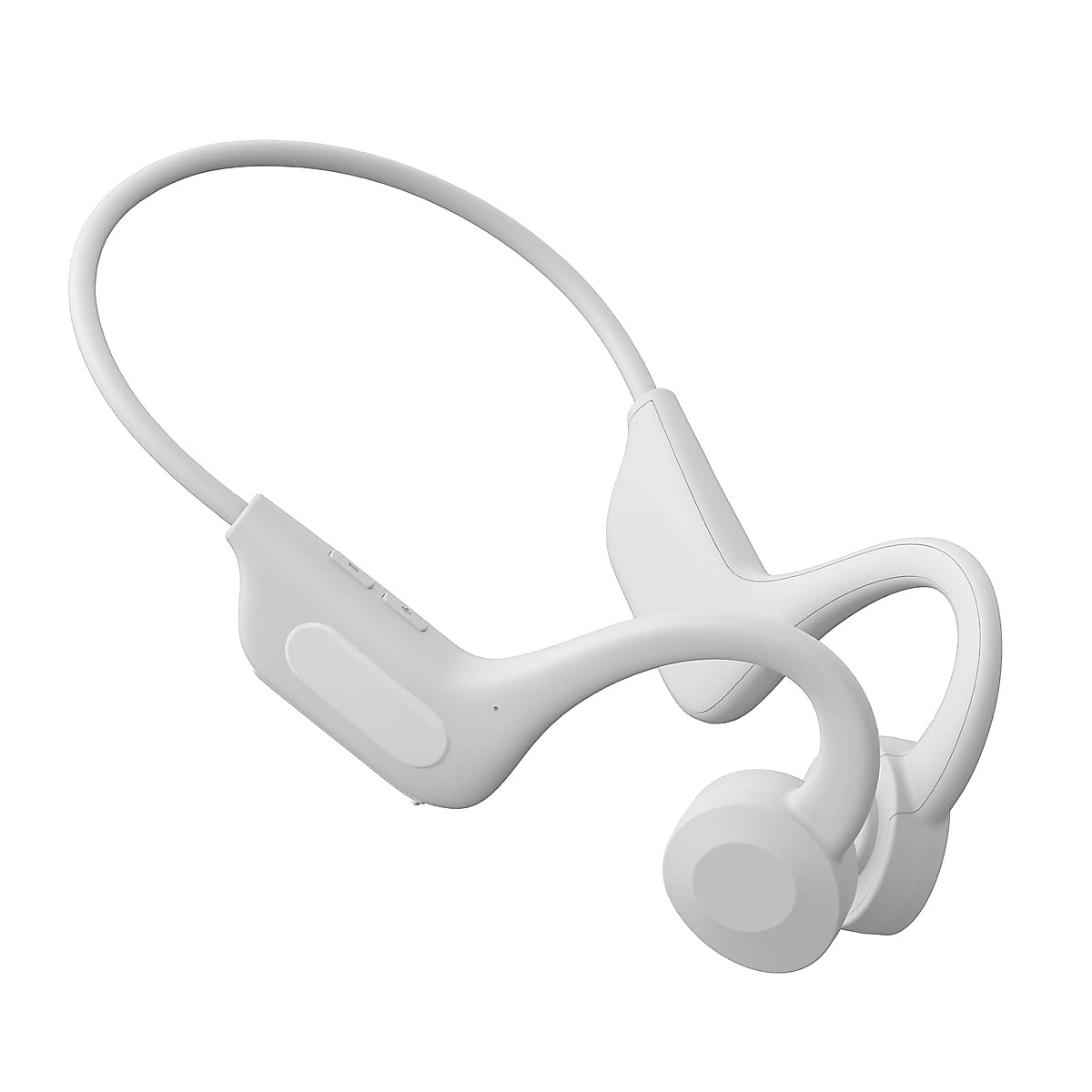 Open Ear Headphones Wireless Bluetooth Air Conduction Headphones Sports Earbuds with Microphone Waterproof Long Battery Life Headset Over Ear for Android iPhone Running Workout Cycling White