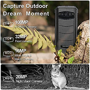 DOOGEE S100 Rugged Smartphone(2023), 20GB+256GB Dual 4G Gaming Rugged Phones Unlocked, 120Hz 6.58" Rugged Cell Phone, 66W Fast Charge, Dual Speakers, Android 12, 108MP Camera, Night Vision, NFC, OTG