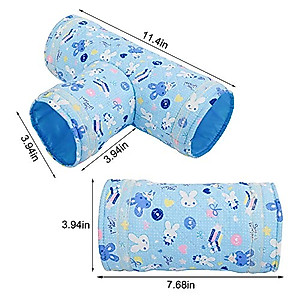 Sparkfire 2Pcs Guinea Pig Tunnels and Tubes, Small Pet Play Tunnel Toys, Hideout Tunnel for Hedgehog, Hamster, Mice, Rats, Gerbil Rat, Squirrel