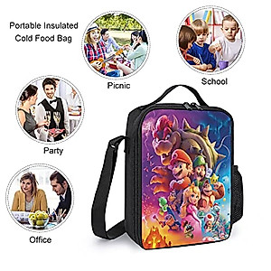 YUABVOP Fashion Cartoon Backpack Set Game Backpacks with Pencil Case And Lunch Bag Lunch Box For Kids Lightweight Travel Casual Daypack School Supplies