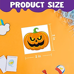 JOYIN 144 PCS Halloween Temporary Tattoos for Kids, 12 Designs Bulk Fake Tattoos Stickers for Halloween Party Favors Decorations, Supplies Trick or Treat Game Gifts Goodie Bags, Class Game Prizes