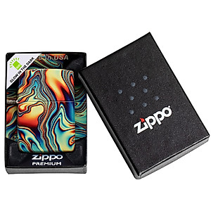 Zippo Colorful Swirl Design Glow in The Dark 540 Color Pocket Lighter