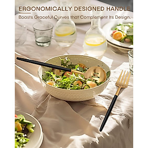 Ollex 5PCS Serving Utensils set include Serving Spoon, Slotted Spoon, Soup Spoon, Butter Knife and Sugar Spoon,Heavy Duty Stainless Steel Large Hostess Utensils Serving Set for Parties Buffet Banquet