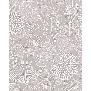 Wudnaye Boho Floral Peel and Stick Wallpaper Flower Leaf Self Adhesive Removable Wallpaper Vintage Contact Paper Peel and Stick Wallpaper Vinyl Mural Wall Paper for Bedroom Bathroom Decor15.7"X196.8"