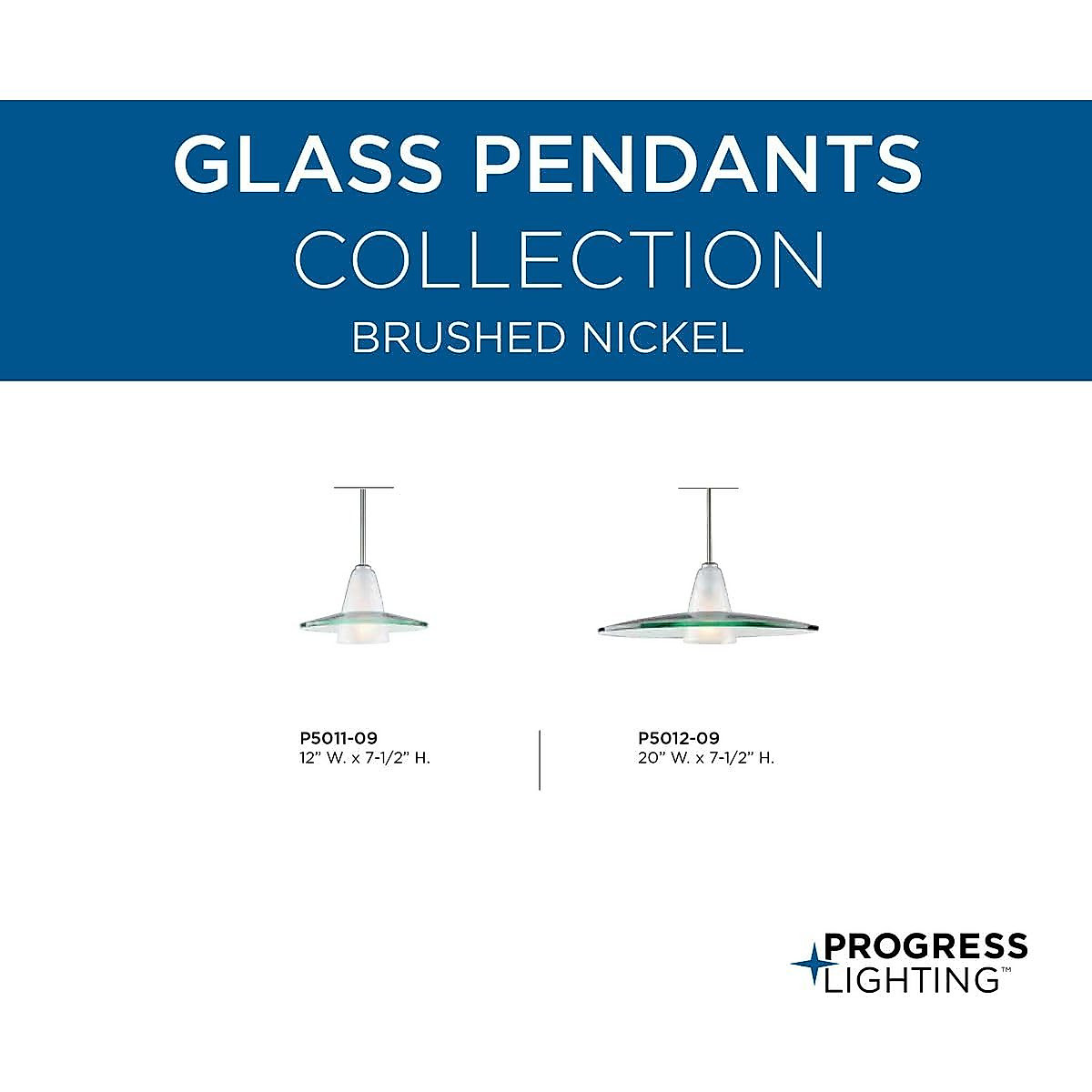 Modern Pendant 1-Light Clear and Etched Glass Mini-Pendant Light Brushed Nickel