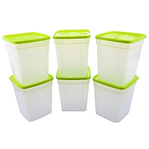 Arrow Home Products 1 Quart Freezer Food Storage Containers with Lids, 6 Pack - USA Made Reusable Freezer Containers for Food Storage - Prep, Store, Freeze - BPA Free, Dishwasher Safe, Durable