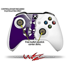 WraptorSkinz Decal Vinyl Skin Wrap Compatible with Xbox One S Console and Controllers - Ripped Colors Purple White
